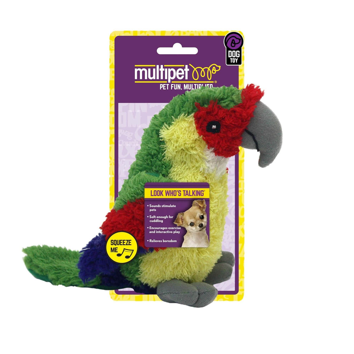 MULTIPET Look Whose Talking Plush PARROT 10" – Pet Market NYC