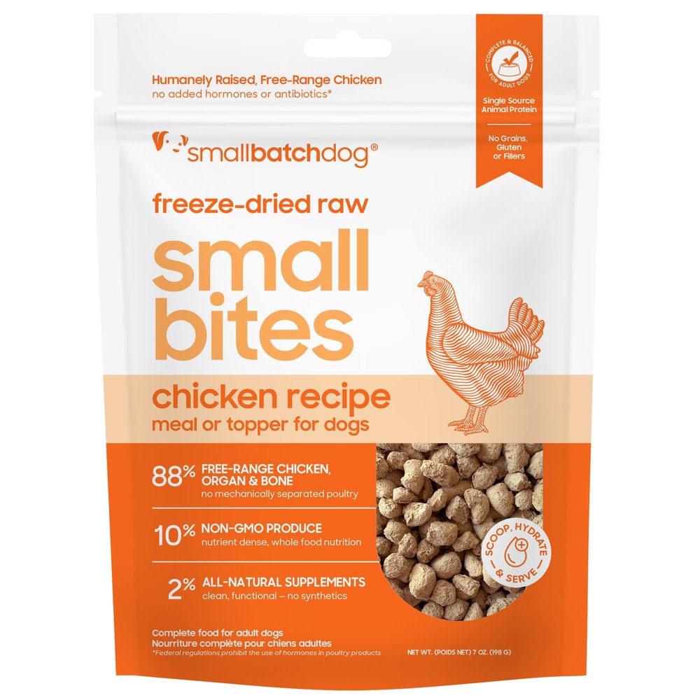 SmallBatch Freeze-Dried Dog Food Small Bites Chicken Recipe 7oz – Pet ...