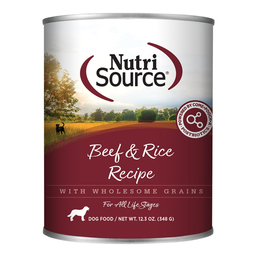NutriSource Wet Dog Food Beef & Rice Recipe 12.3oz – Pet Market NYC