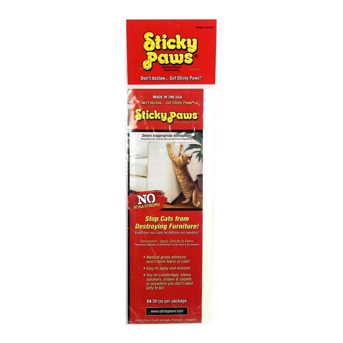 Sticky Paws by Pioneer Pet - 24 Double Sided Furniture Strips – Pet ...