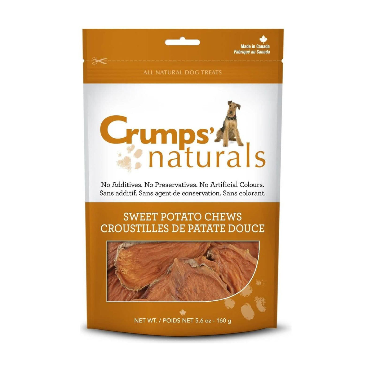 Crumps Naturals Sweet Potato Chips treat 5.6oz – Pet Market NYC