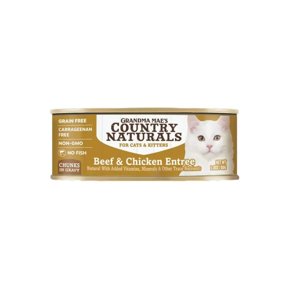 Grandma Mae's Cat Wet Food Country Naturals Chicken & Beef Pate 2.8oz ...