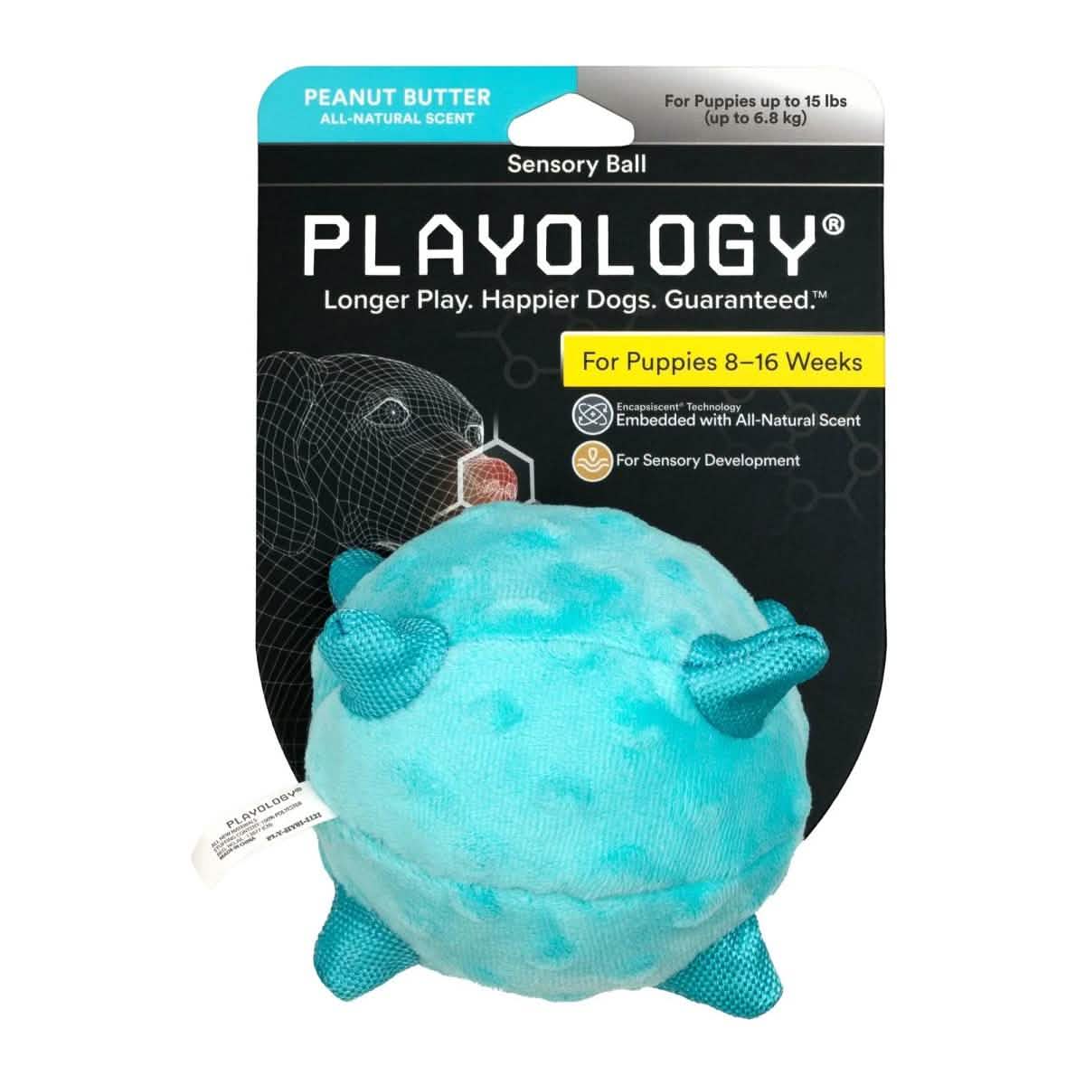 Playology Dog Toy Sensory Ball for Puppies - Peanut Butter Scent – Pet ...