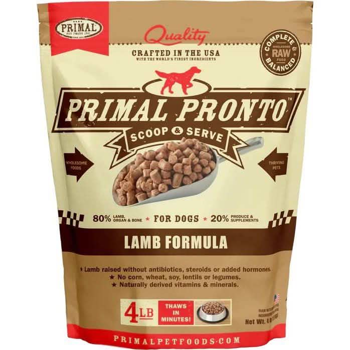 Primal Raw Frozen Dog Food Pronto Lamb Formula – Pet Market NYC