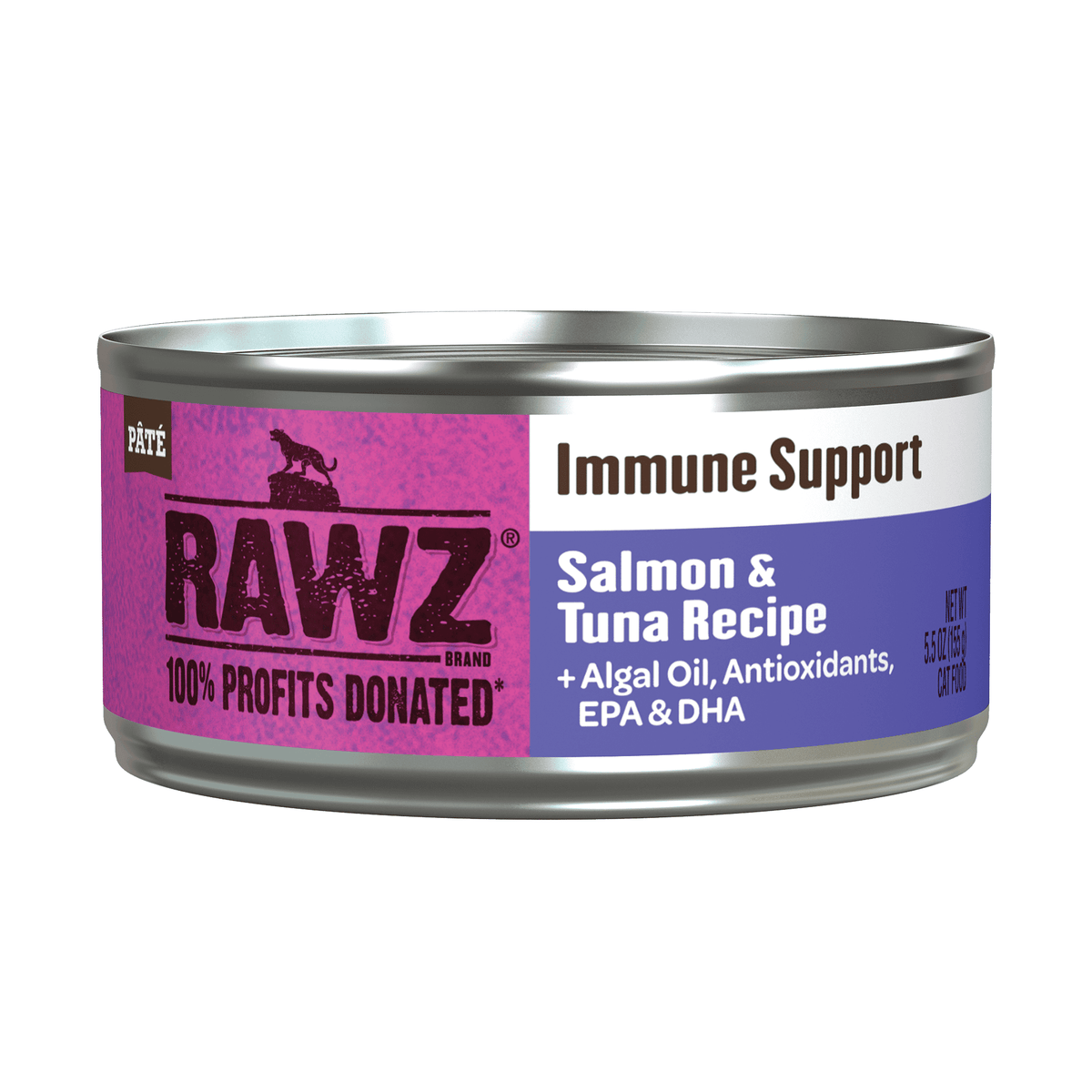 RAWZ Immune Support Salmon & Tuna Recipe Cat Food with Algal Oil, Anti ...