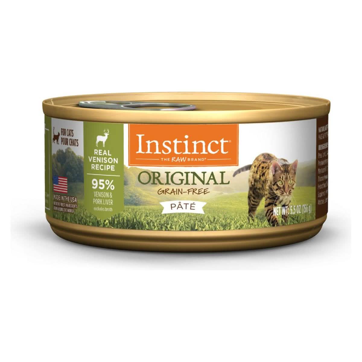 Instinct Wet Cat Food Original Pate 95% Real Venison Recipe – Pet ...
