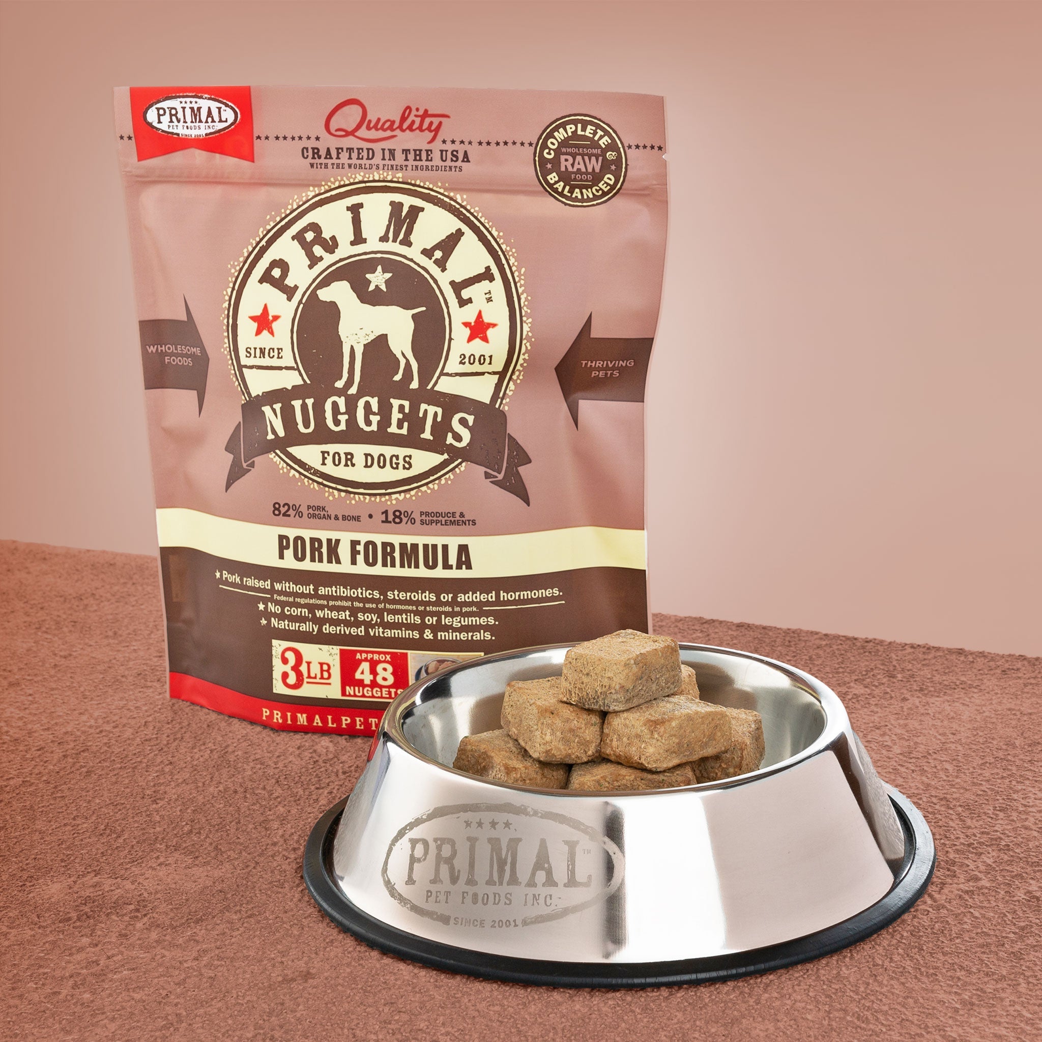 Primal Raw Frozen Dog Food Nuggets Pork Formula – Pet Market NYC